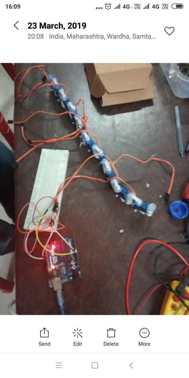 Robotic Snake | Intel DevMesh | Poonam Chourey, 04/13/2019