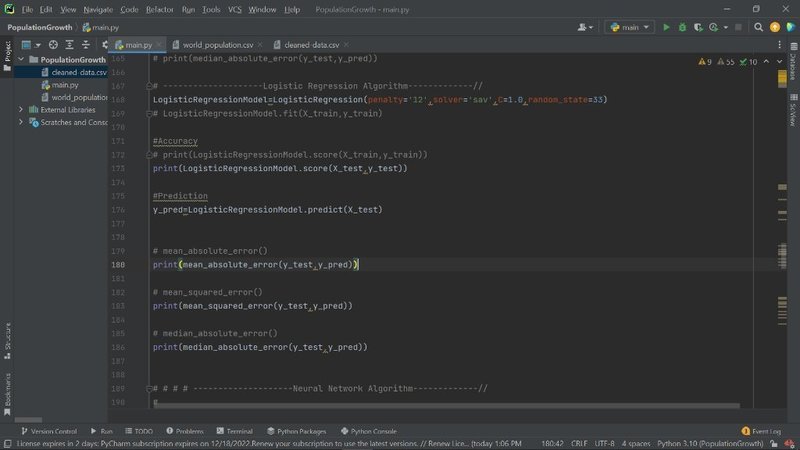 population growth | Intel DevMesh | sherif abdelkader ahmed Toi'ema, 12 ...