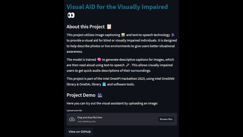 Visual Aid Using Image Captioning On Intel Oneapi Intel Devmesh Vivek Muskan 08102023 